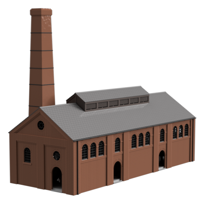 GM506A – Gas Works Retort House TT120/3mm Scale – Inoxion