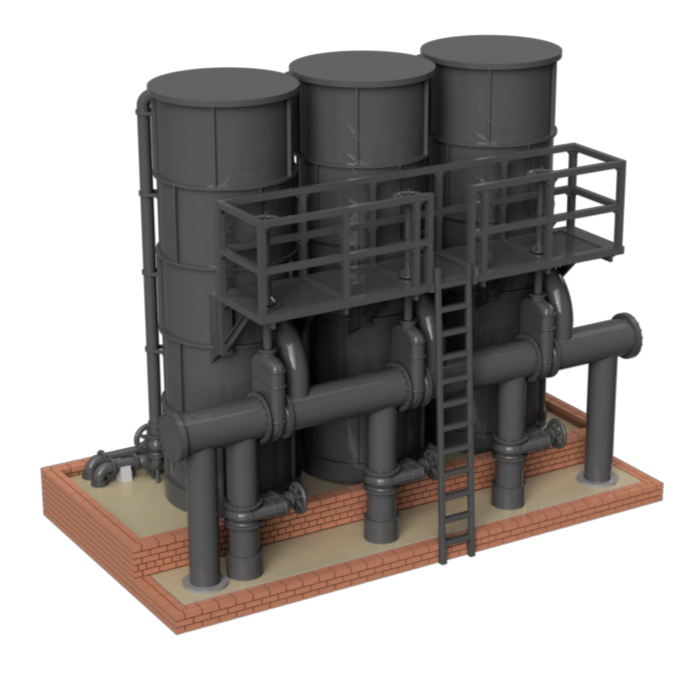 FM506C – Gas Works Condenser OO/HO Scale – Inoxion Models