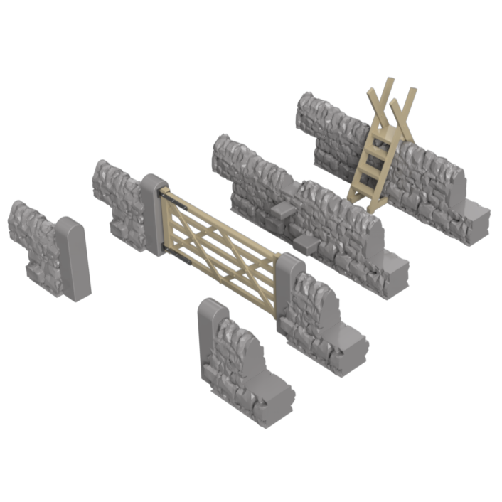 FO303C – Stone Wall Gates & Stiles OO/HO Scale – Inoxion